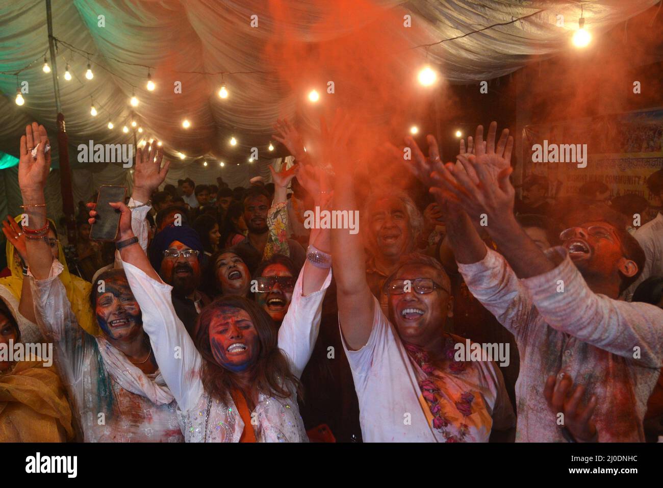 Lahore, Pakistan. 18th Mar, 2022. Hindu community and different walks ...