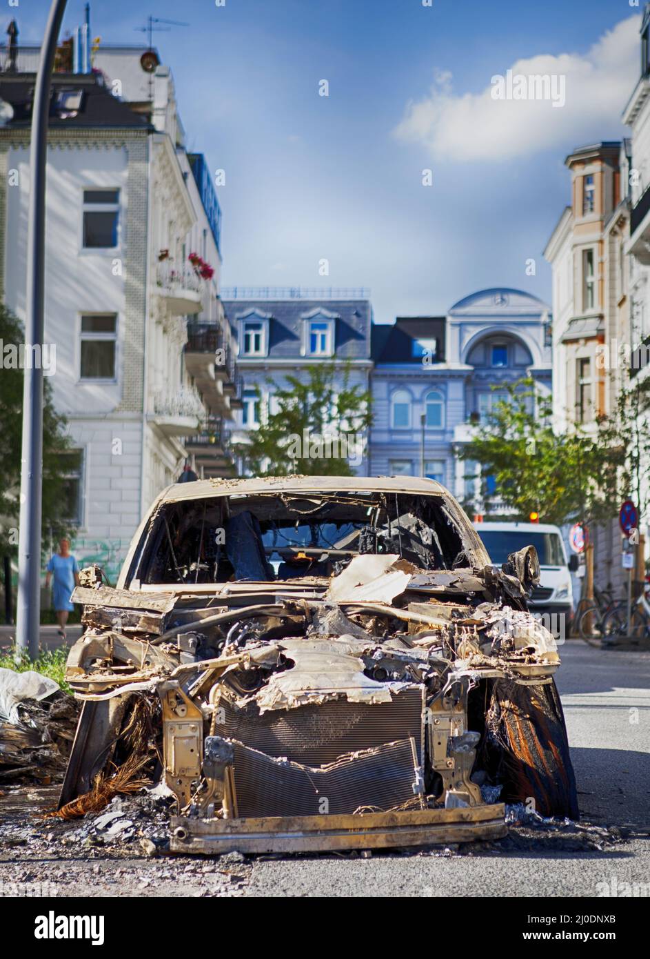 Burning car germany hi-res stock photography and images - Alamy