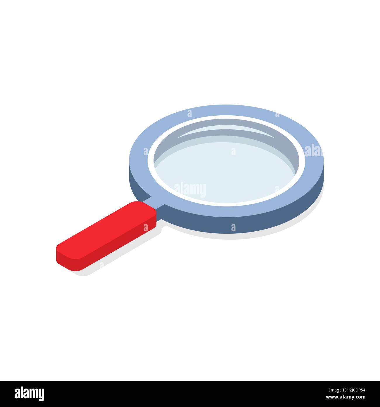 Magnifying glass in isometric style. 3D magnifier search element with ...