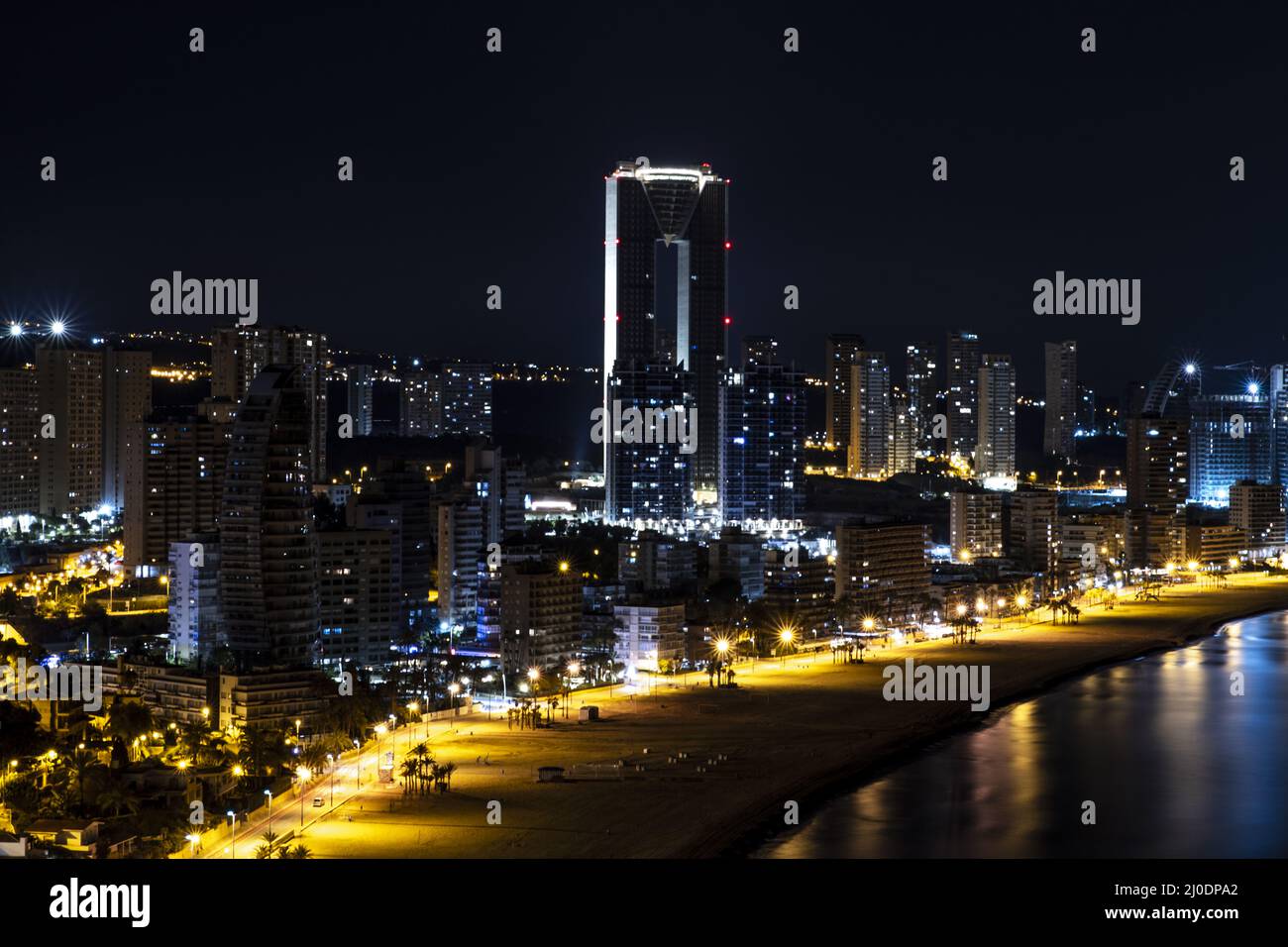 Valencia night bridge lights hi-res stock photography and images - Alamy