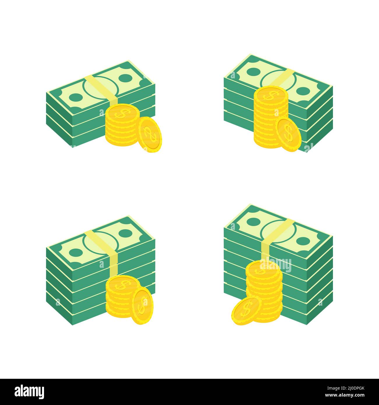 Coins and bills Stock Vector Images - Alamy