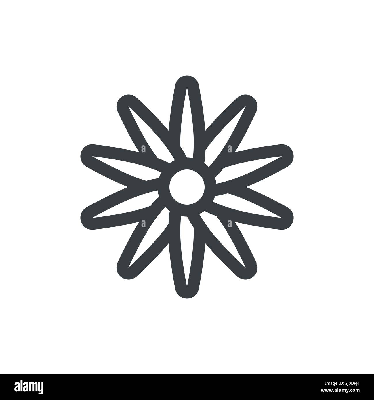 Flower line icon. Trendy outline flower symbol. Beautiful linear plant ...