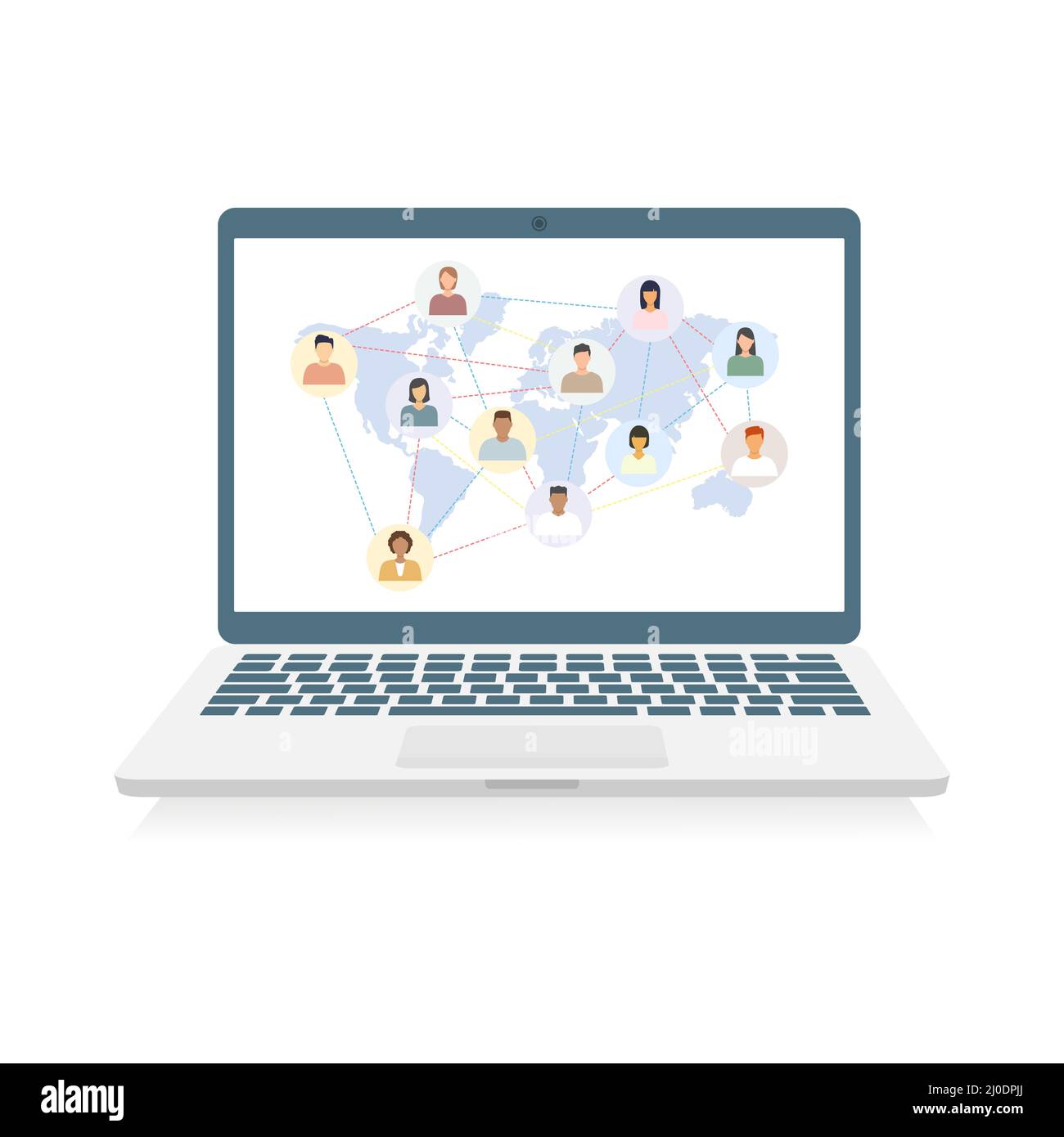 Virtual meeting vector vectors hi-res stock photography and images - Alamy