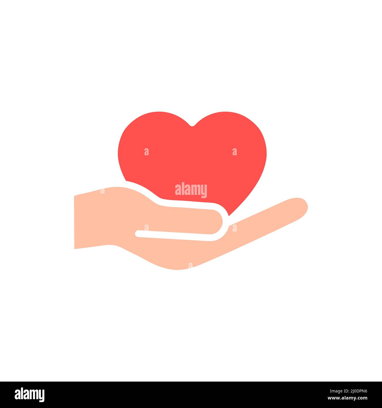 Heart with hands colorful icon. Multicultural human assistance and ...