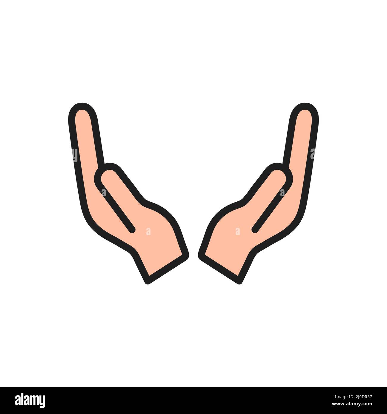Hand gesture icon. Giving hand sign. Arm silhouette. Vector ...
