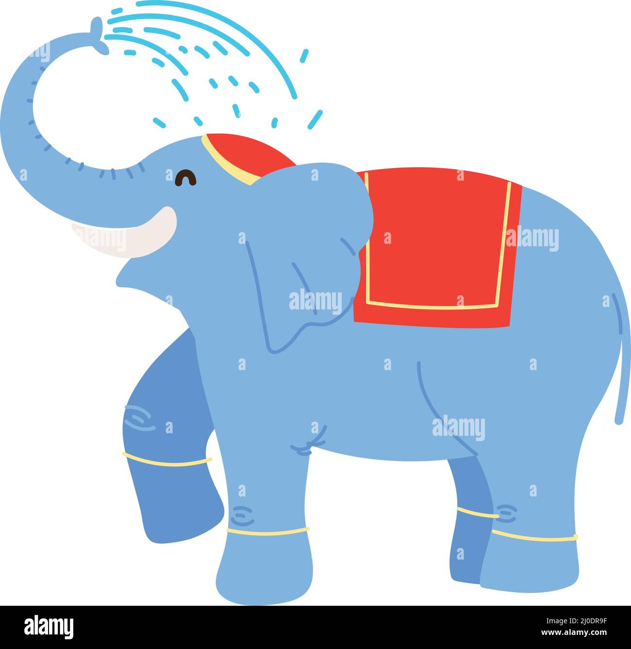 elephant splashing water Stock Vector Image & Art - Alamy