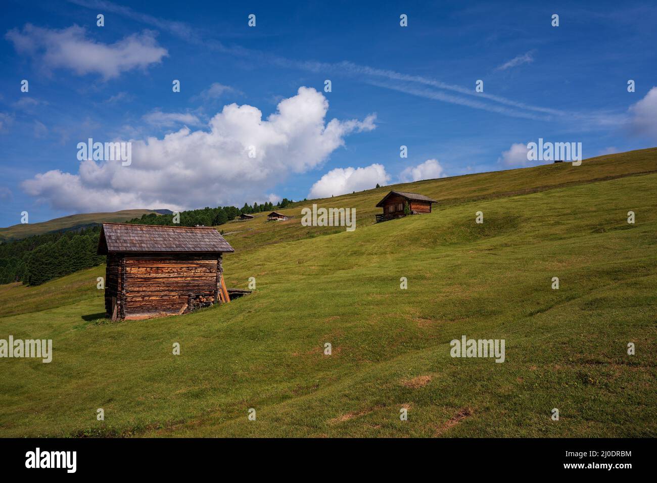 Alpine huts in South Tyrol Stock Photo - Alamy