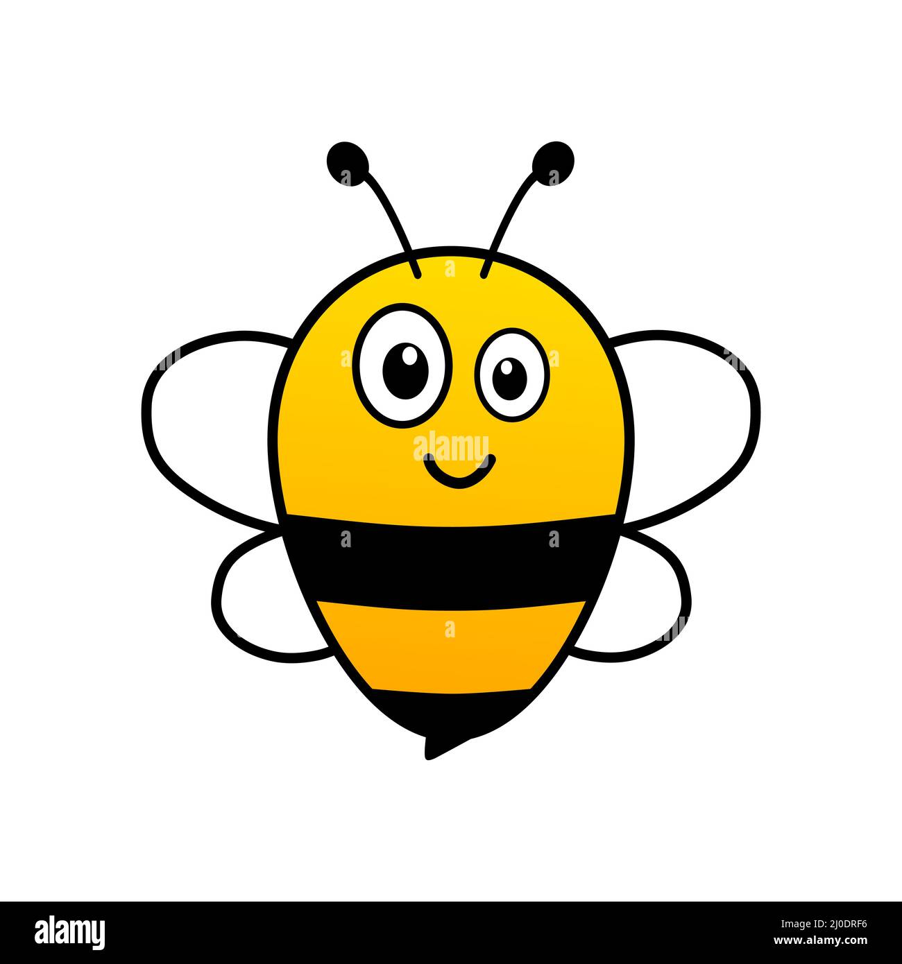 Bee cartoon flying character. Happy cute bee Stock Vector Image & Art ...