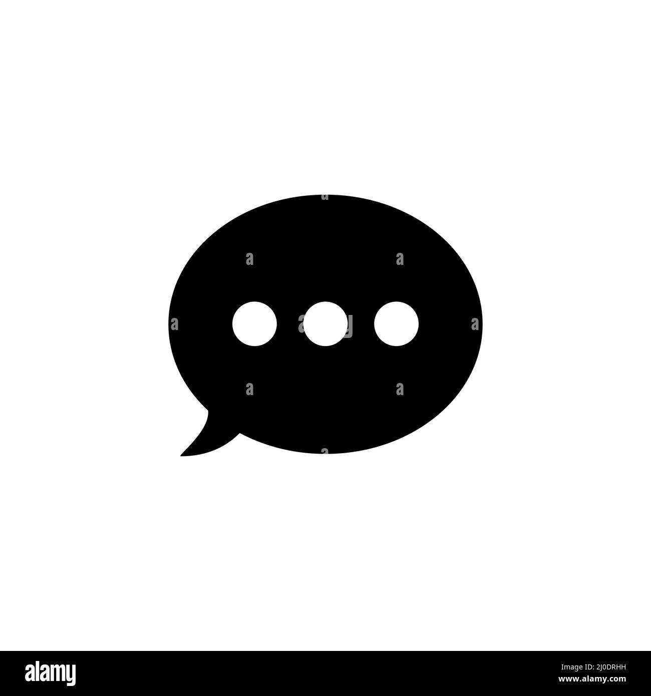Speech bubble icon. Chat black silhouette symbol. Message pictogram ...