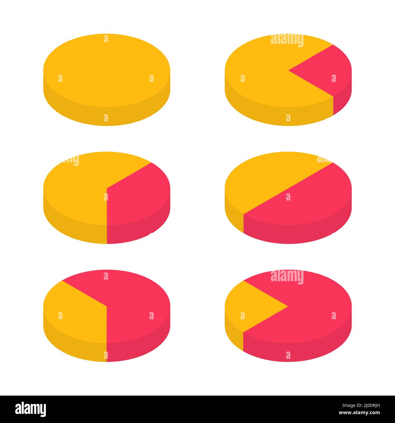 Pie chart colorful infographic. Isometric round diagram with four ...