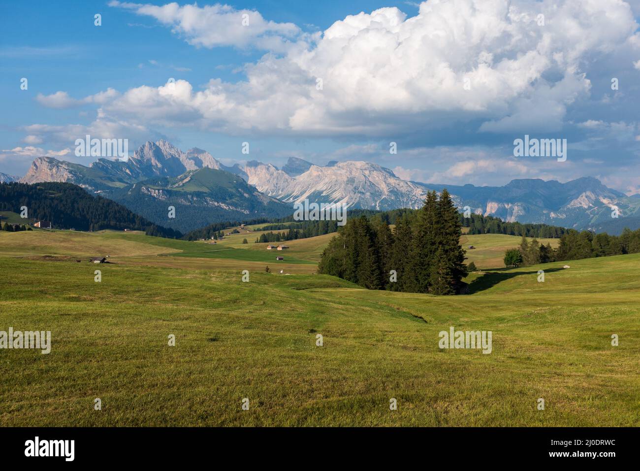 View over the Alpe di Siusi. ( Seiser Alm Stock Photo - Alamy