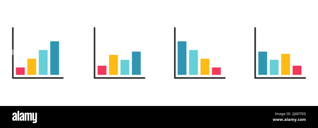 Graphics and charts flat icons set. Big data concept. Business analysis ...