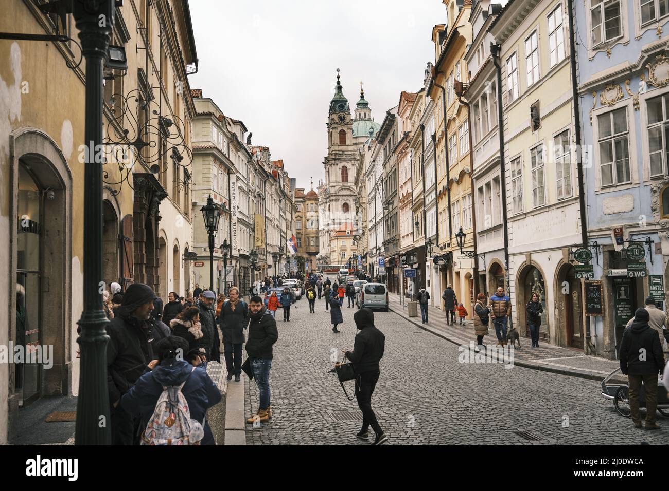 Beautiful shot of crowds walking through the traditional streets of ...