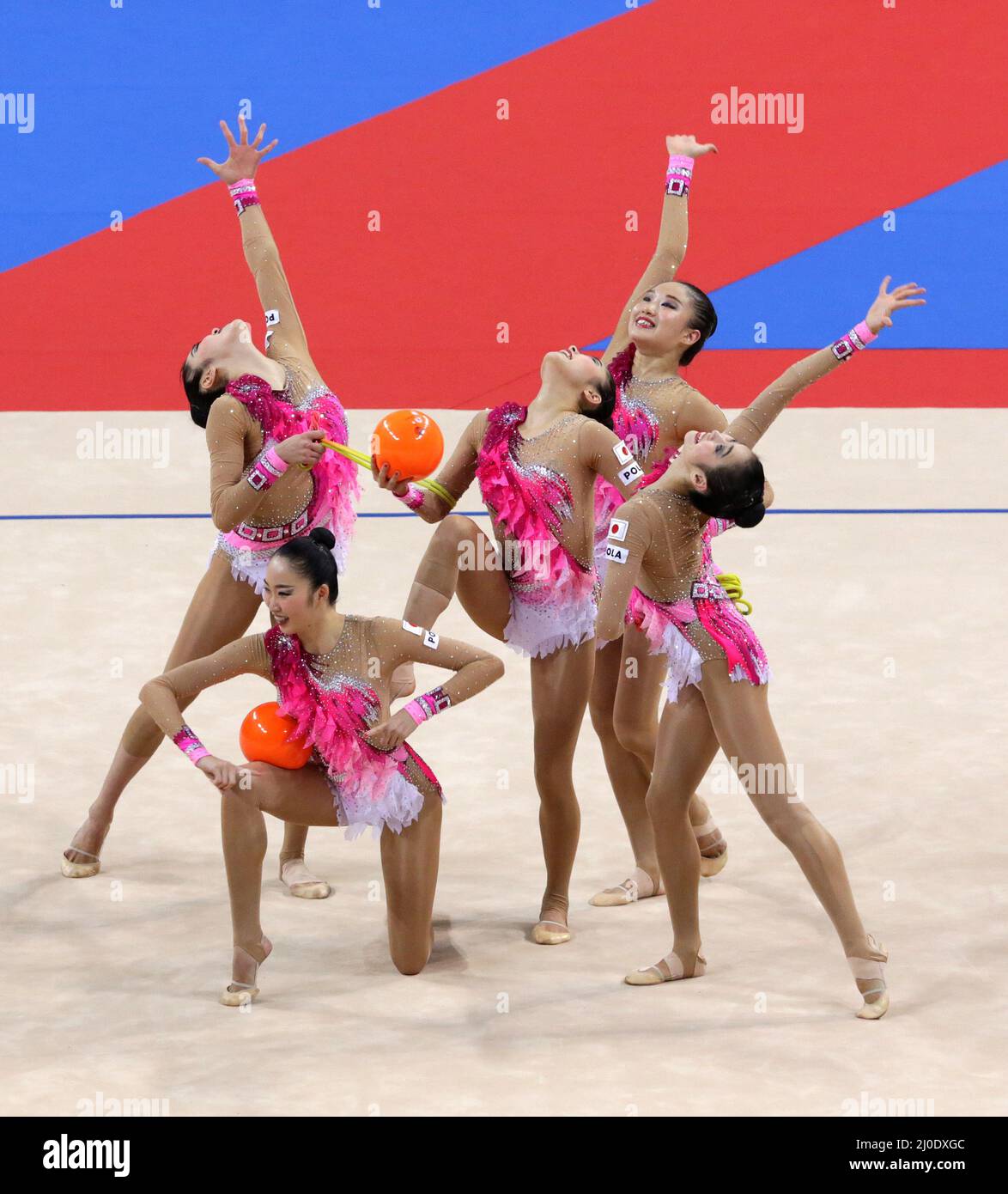 Team Japan Rhythmic Gymnastics Stock Photo - Alamy