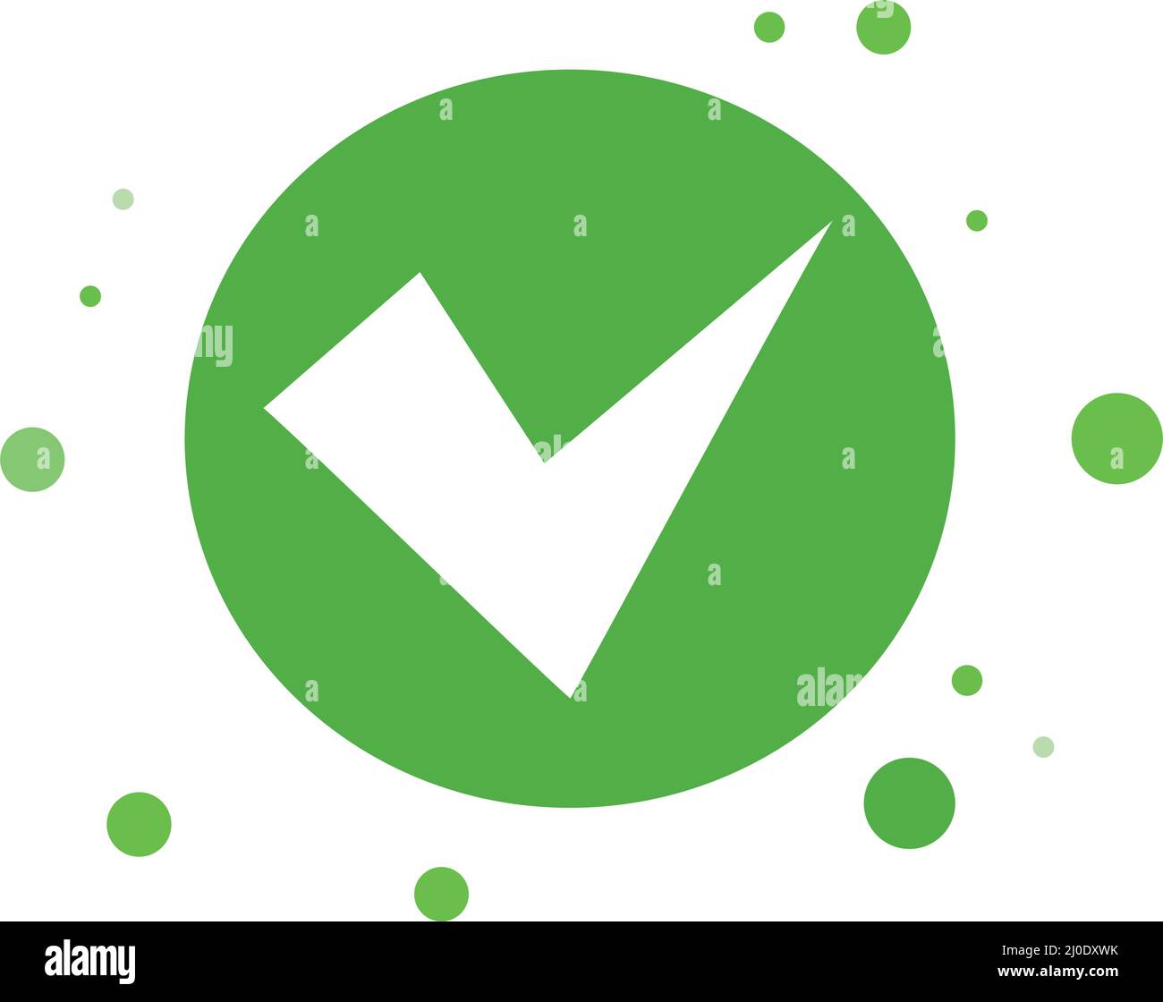 Modern round check mark icon. Success or completion. Editable vector Stock Vector Image & Art ...