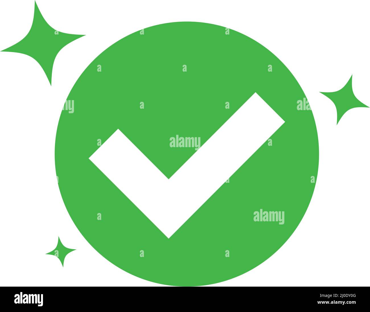 Glitter mark and check mark icon. Editable vector Stock Vector Image ...