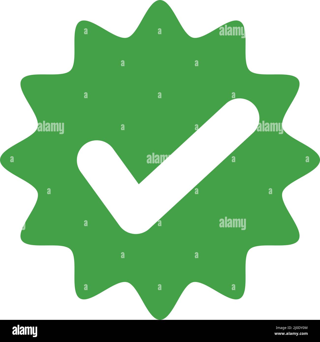 Pop check mark icon. Completion and authentication. Editable vector Stock Vector Image & Art - Alamy