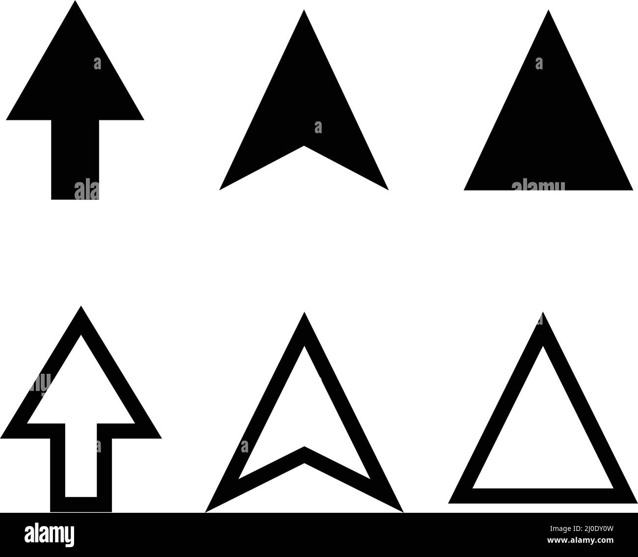 A set of mouse cursor icons. Computer operations. Editable vectors ...