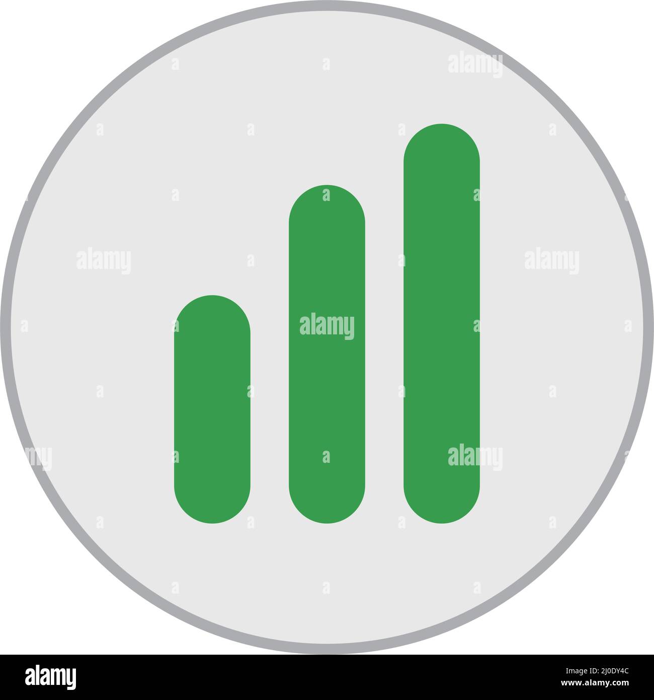 Bar chart, chart icons. Round shapes. Editable vector Stock Vector ...
