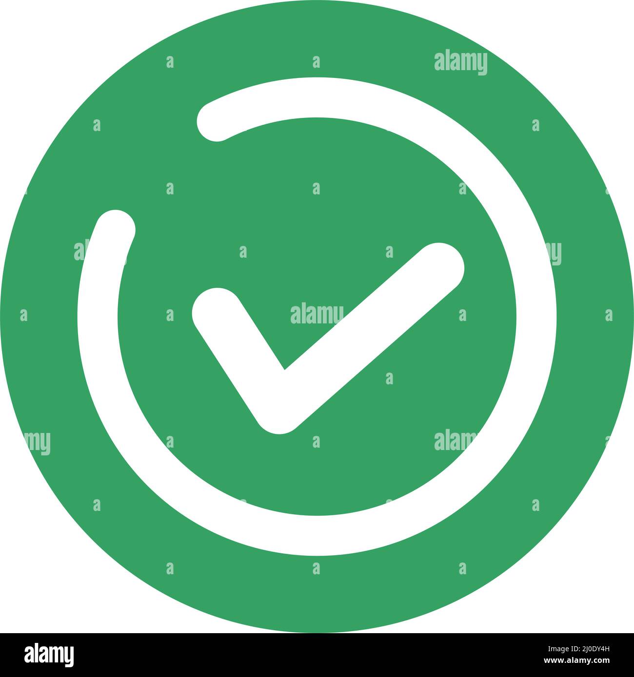 Round check mark icon. Positivity or agreement. Editable vector Stock Vector Image & Art - Alamy