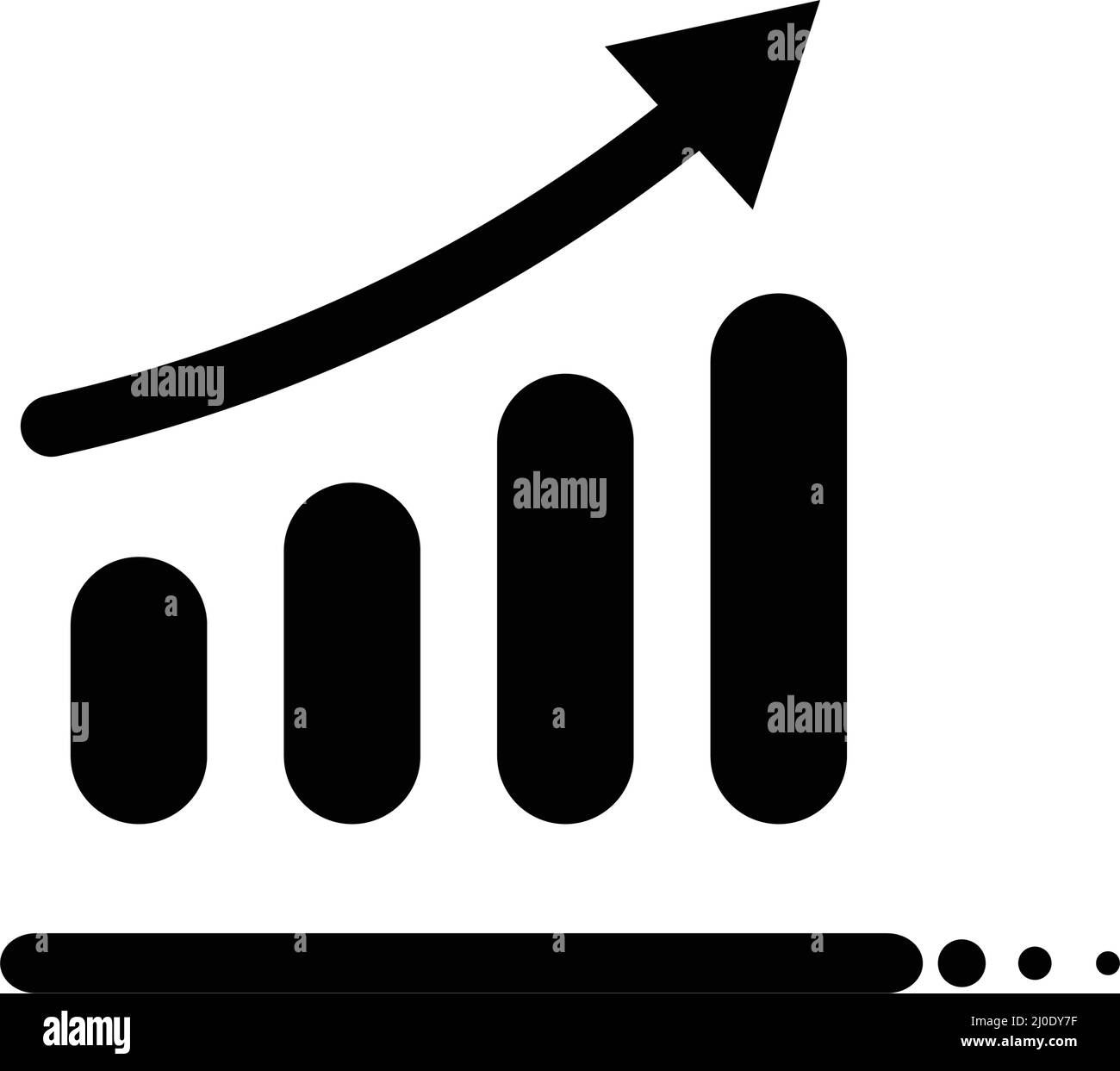 Growing graph icon growth Black and White Stock Photos & Images - Alamy
