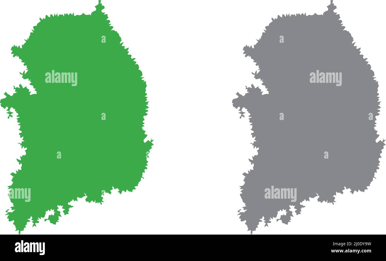 A set of maps of Korea. Editable vectors Stock Vector Image & Art - Alamy