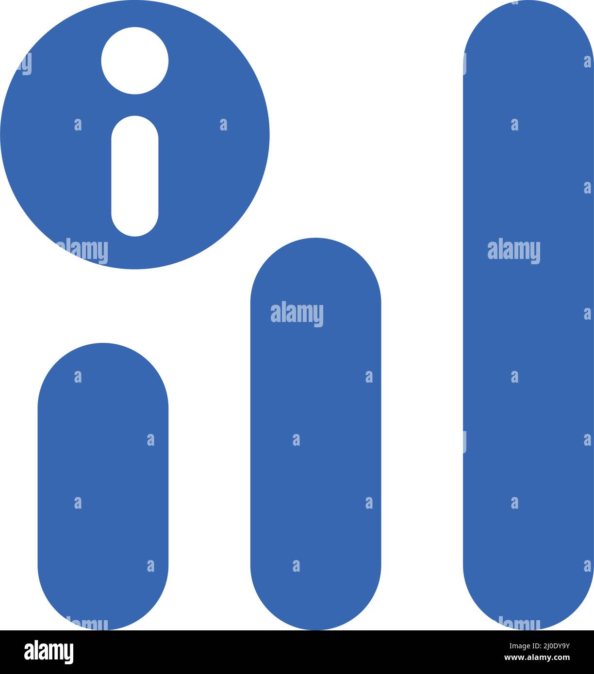 Information mark and bar graph icons. Editable vector Stock Vector ...