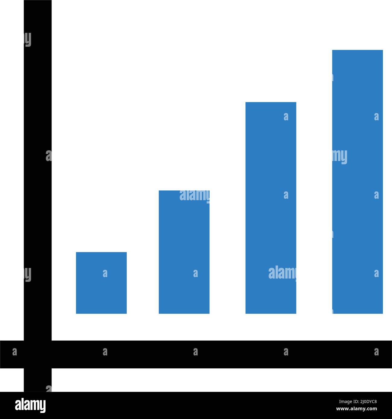 Chart Icon For Bar Graph Analysis And Statistics Editable Vectors