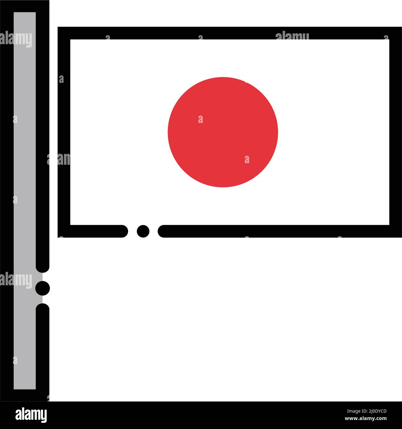 Modern Japanese flag icon. Editable vector Stock Vector Image & Art - Alamy