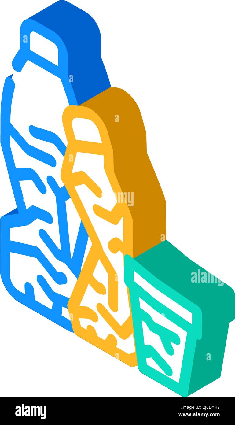 plastic waste isometric icon vector illustration Stock Vector Image ...