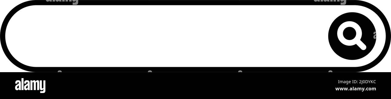 Rounded search bar. Flat design style. Editable vector Stock Vector ...