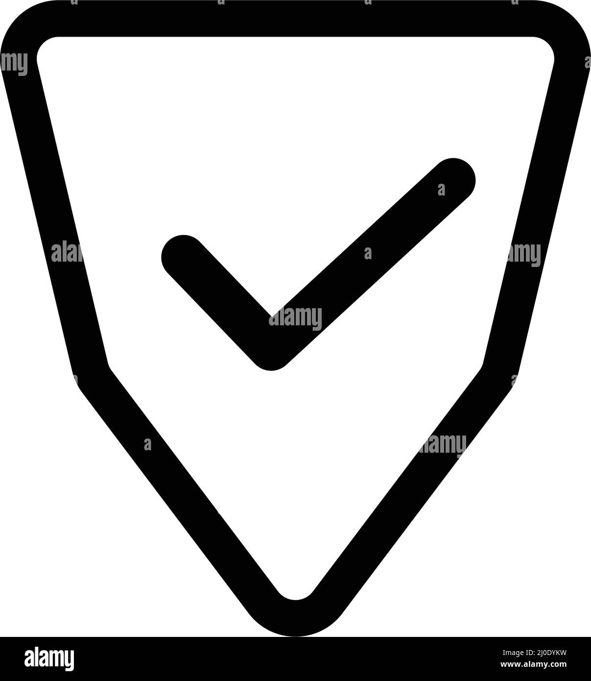 Shield check mark vector icon. Editable vector Stock Vector Image & Art - Alamy