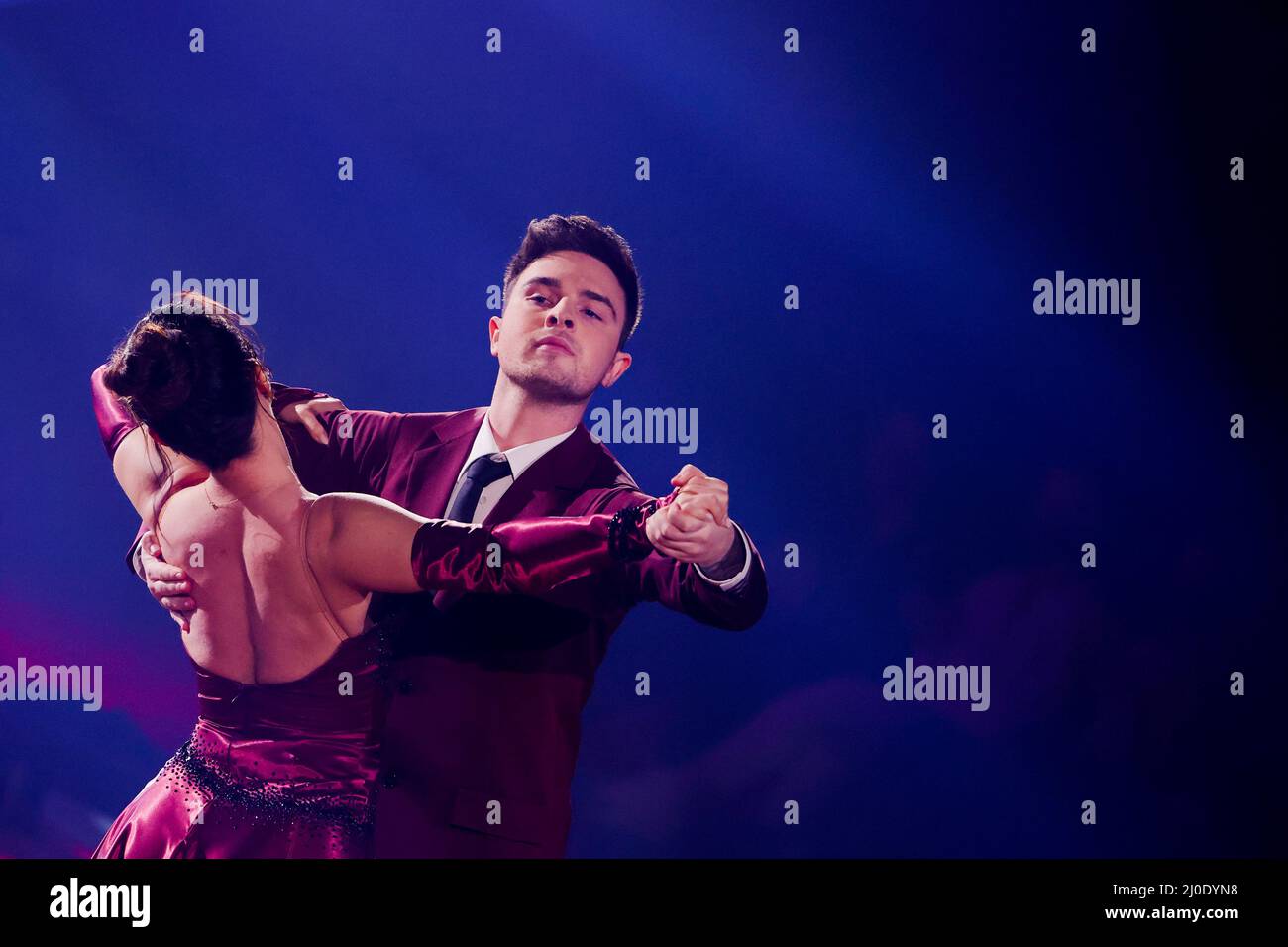 Cologne, Germany. 18th Mar, 2022. Mike Singer, singer, and Christina ...