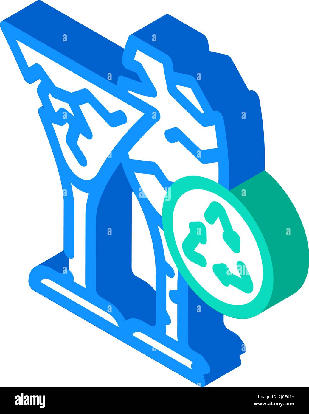 glass waste isometric icon vector illustration Stock Vector Image & Art ...