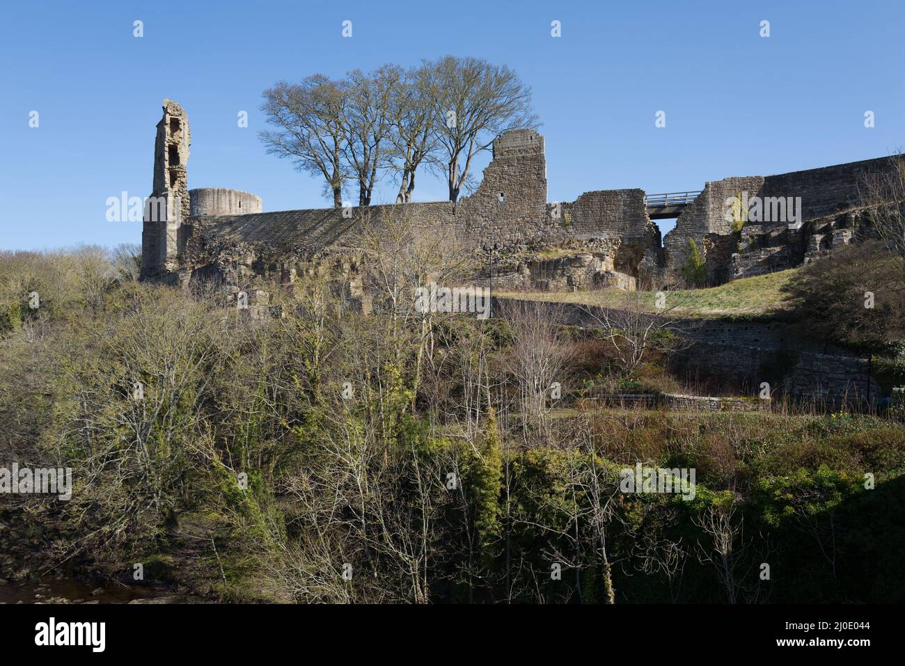 Barnard Castle ancient town with medieval castle Stock Photo - Alamy
