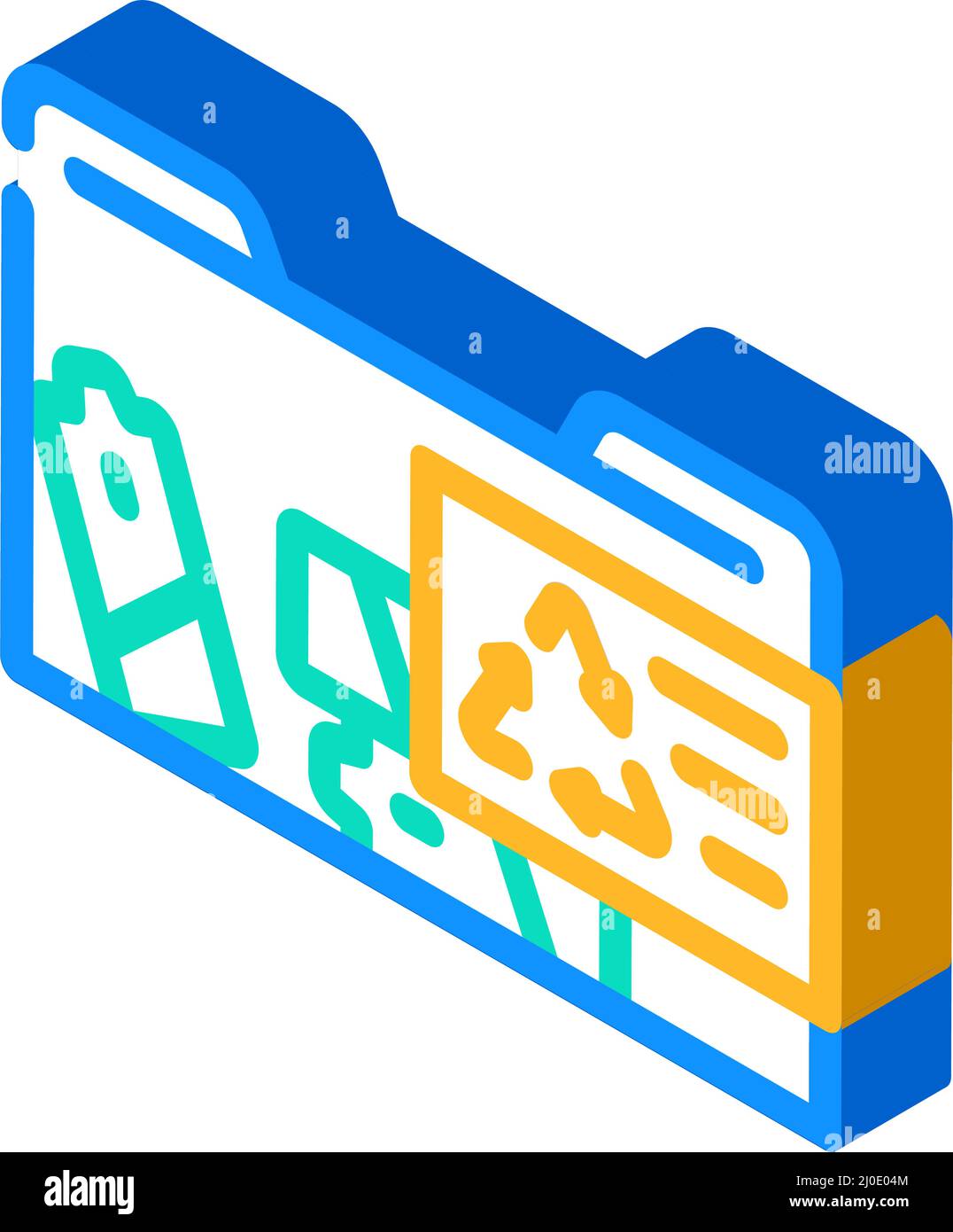 container with batteries isometric icon vector illustration Stock ...