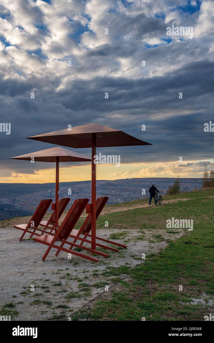 Viewpoint open pit Hambach Stock Photo - Alamy
