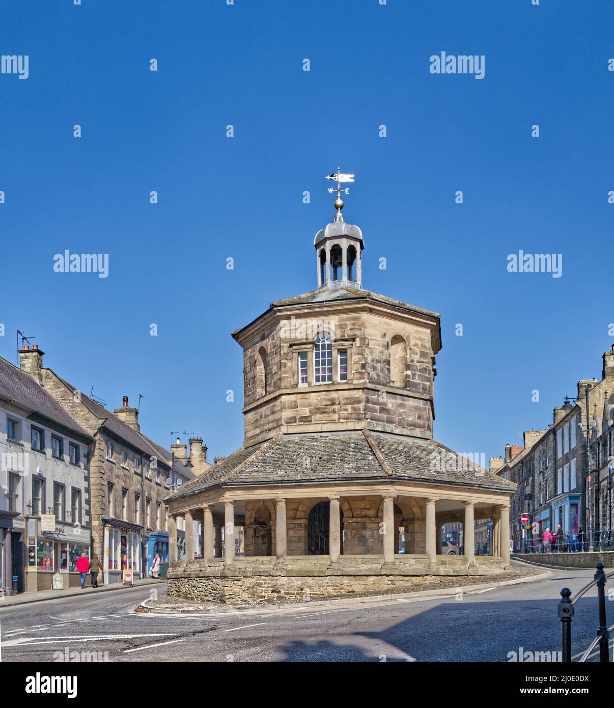 Barnard Castle ancient town with medieval castle Stock Photo - Alamy