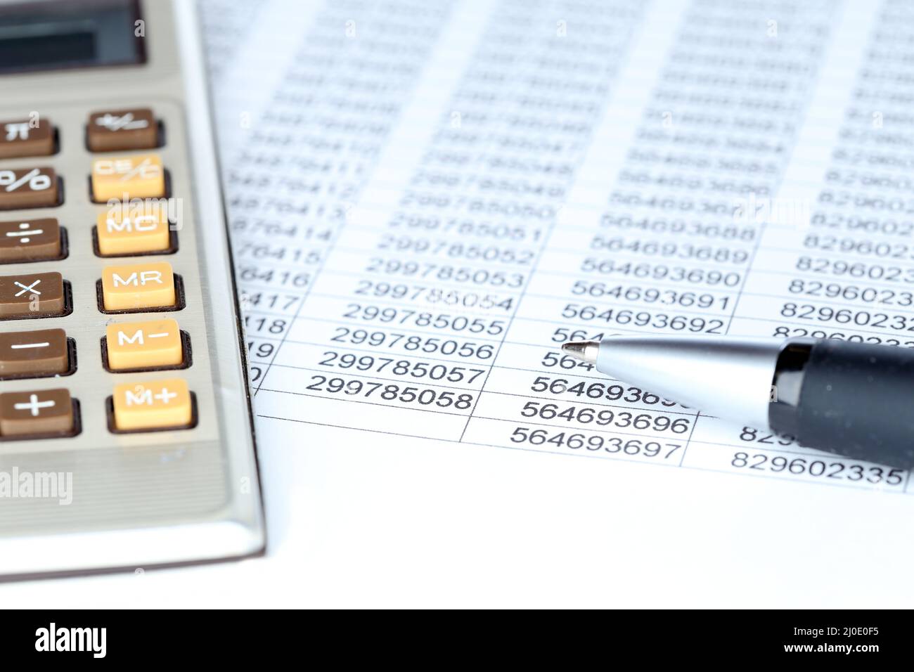 Calculator and chart symbol Stock Photo - Alamy