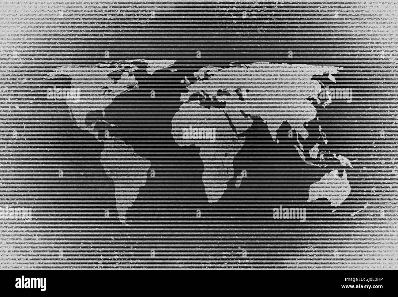 Retro world map hi-res stock photography and images - Alamy