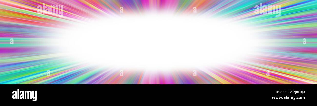 Colorful starburst banner Stock Photo - Alamy