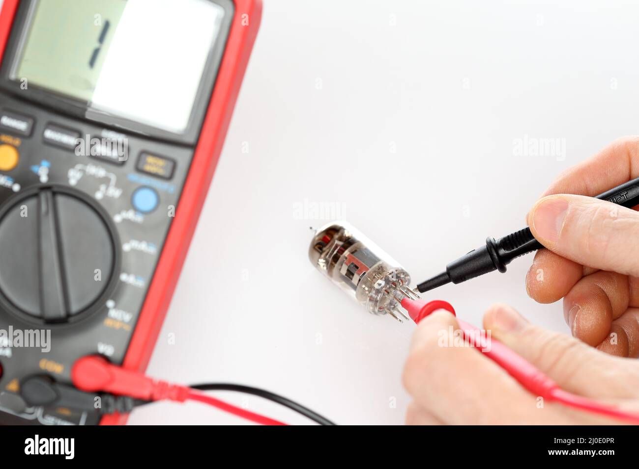 Testing an electrical tube Stock Photo - Alamy