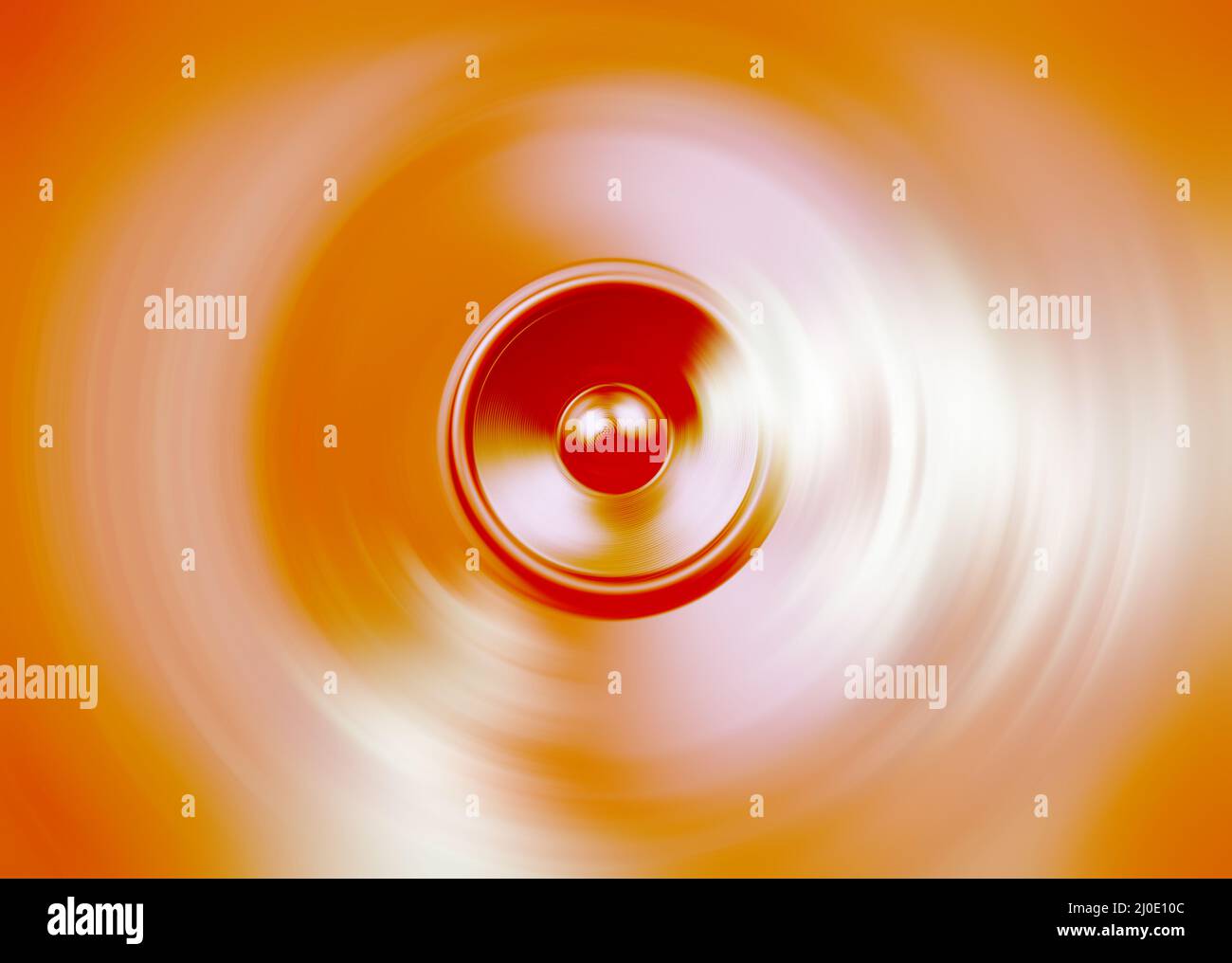 Red spinning music speaker Stock Photo - Alamy