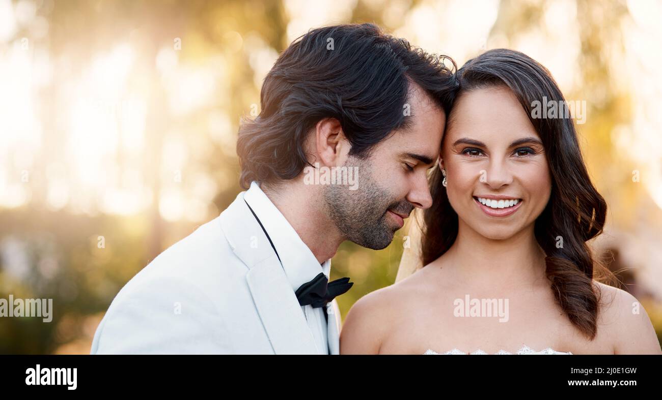 Now I can finally call him my husband. Cropped shot of a young couple ...