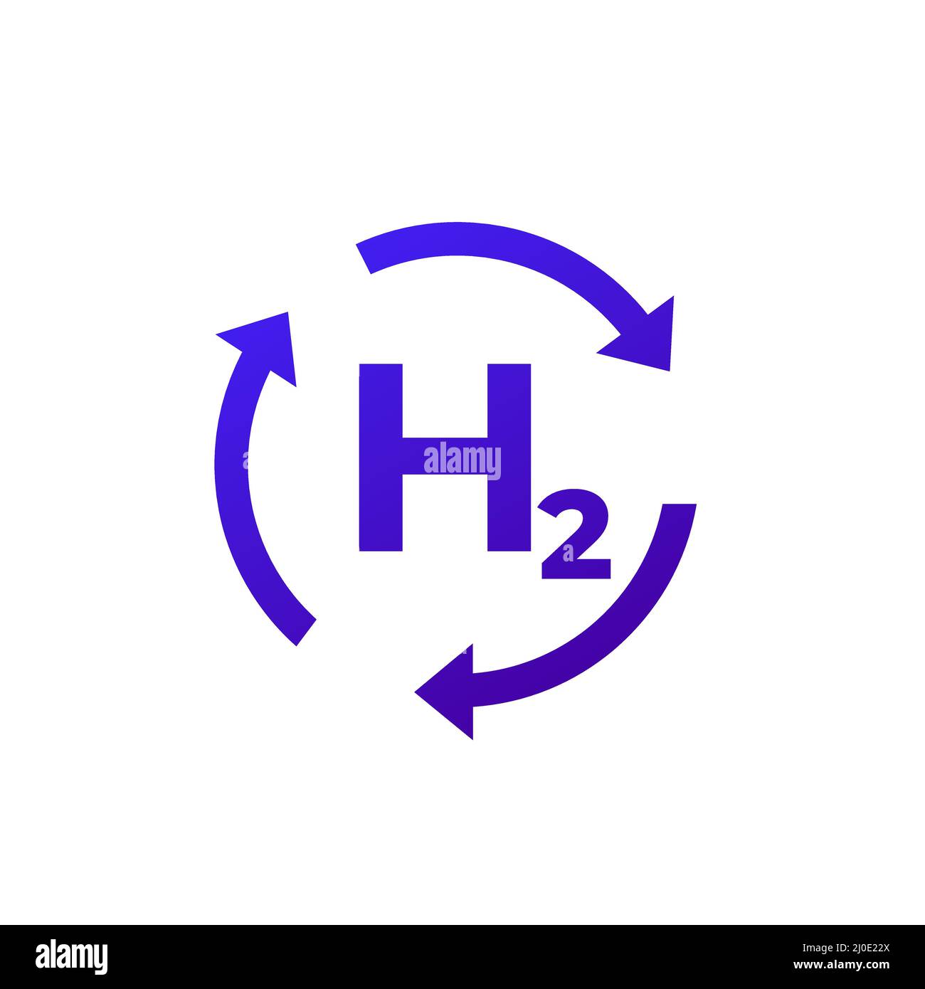 hydrogen energy, h2 vector icon with arrows Stock Vector Image & Art ...