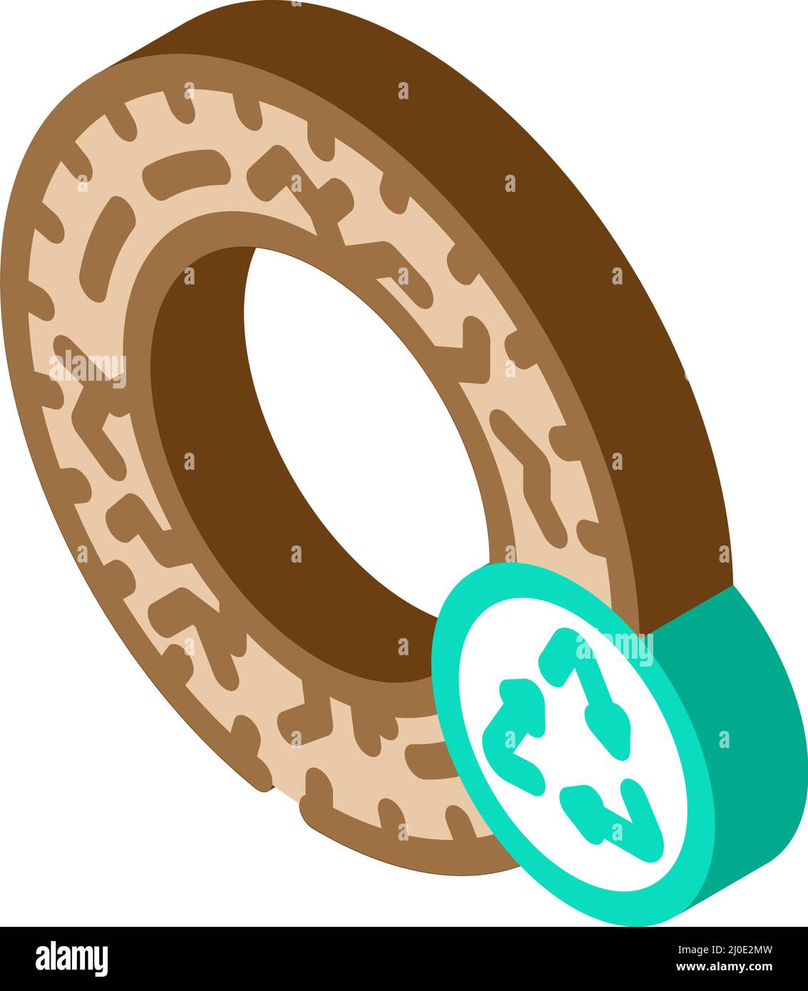 car tires recycling waste isometric icon vector illustration Stock ...