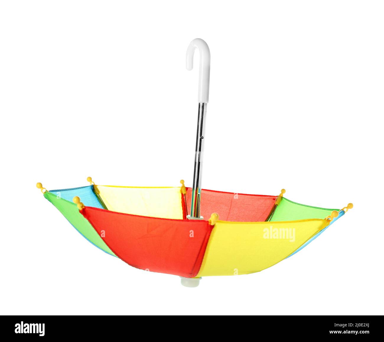 Open umbrella isolated on white background Stock Photo - Alamy