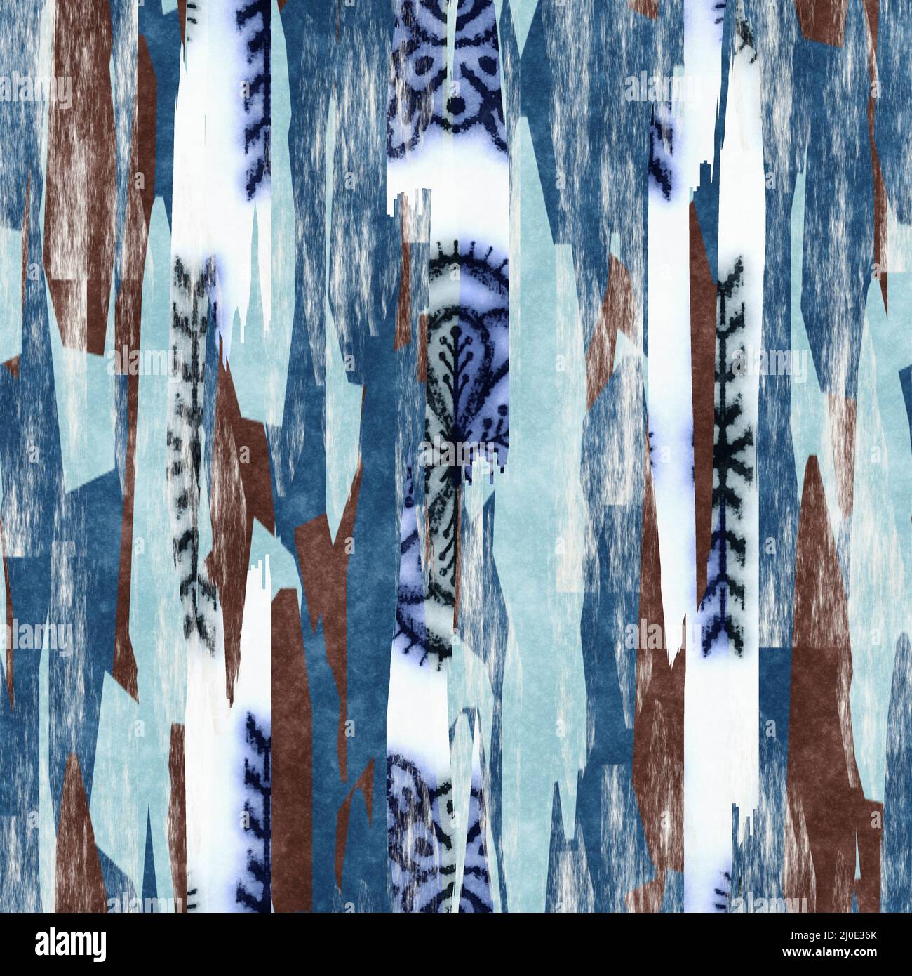 Seamless paper strip collage surface pattern design for print. High ...