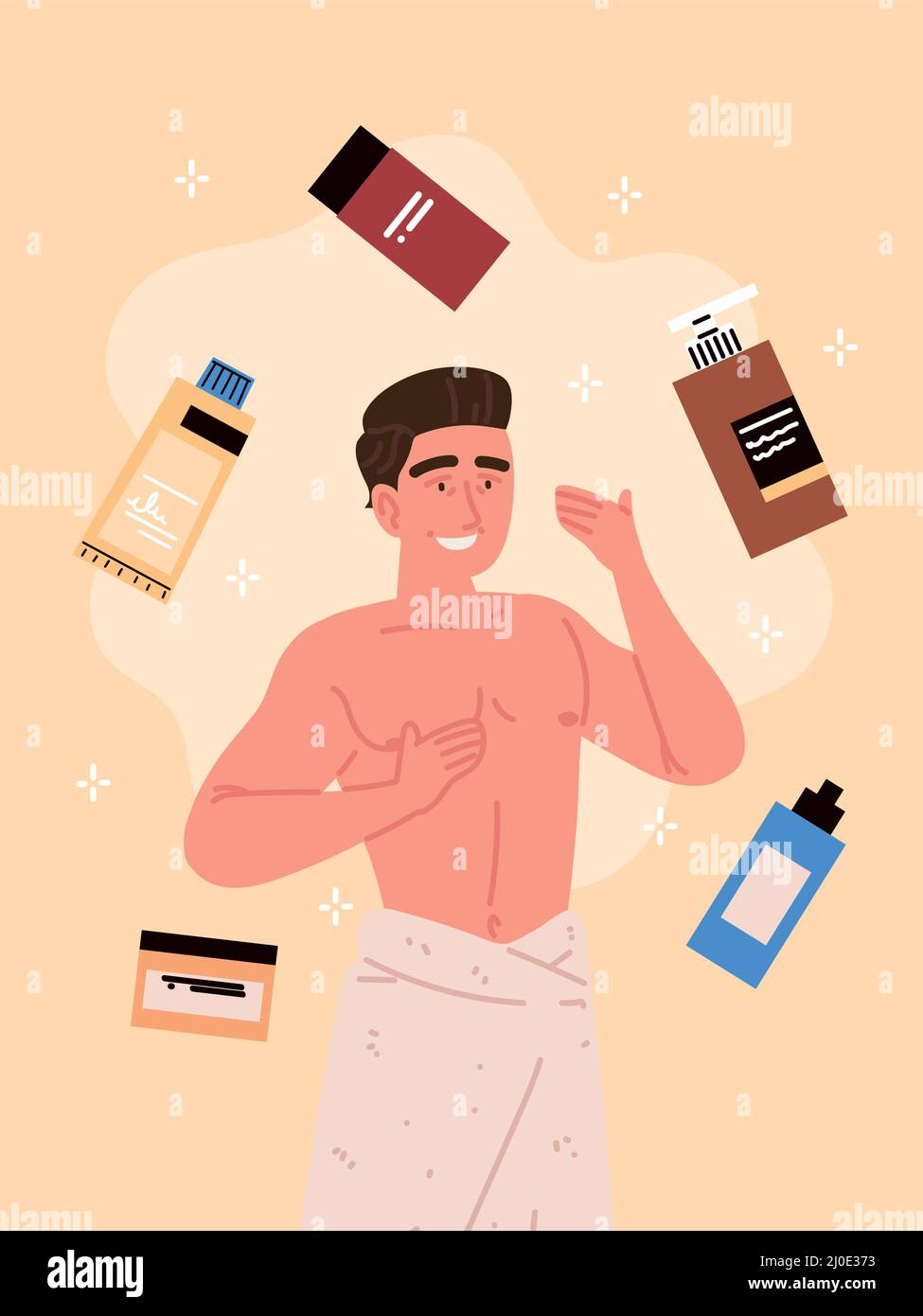 Man face cream cosmetics Stock Vector Images - Alamy