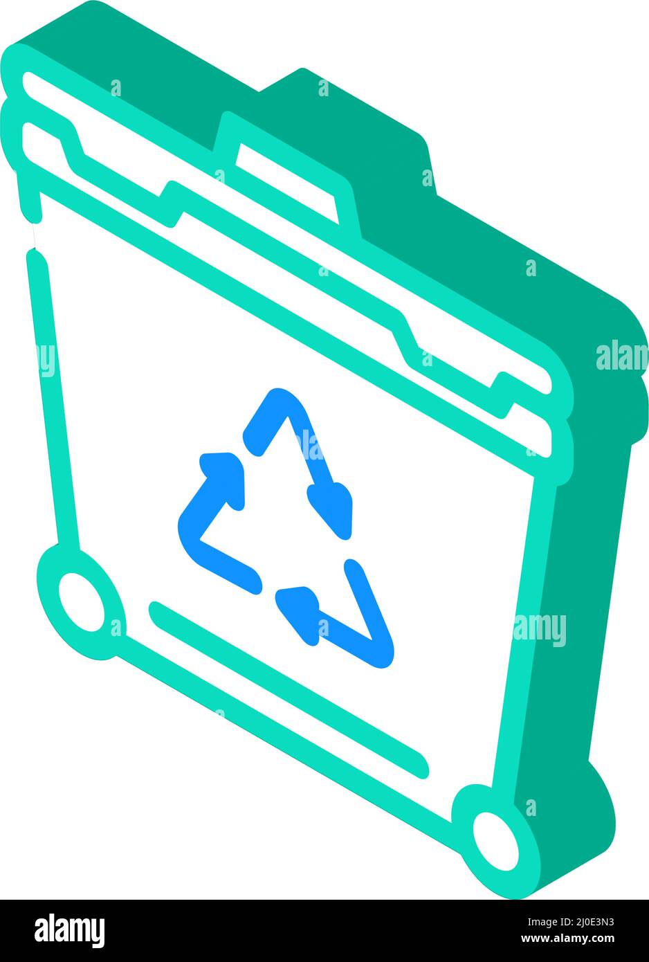 container for recycling waste isometric icon vector illustration Stock ...